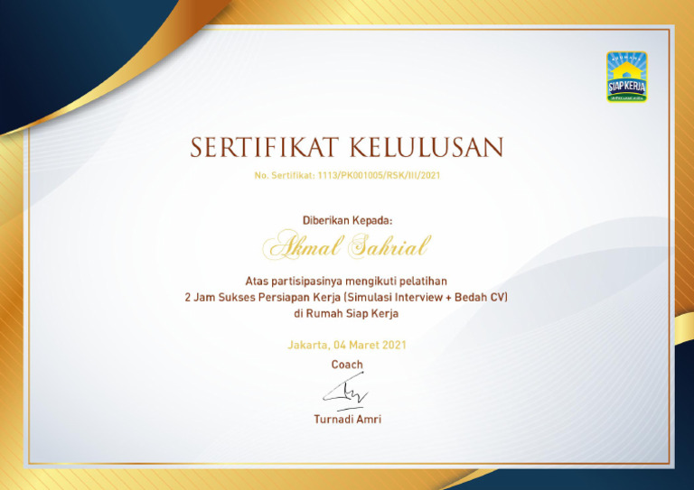 2 Jam Sukses Persiapan Kerja Simulasi Interview Bedah CV - 0UCBHXD - 1113 - PK001005 - RSK - III ...