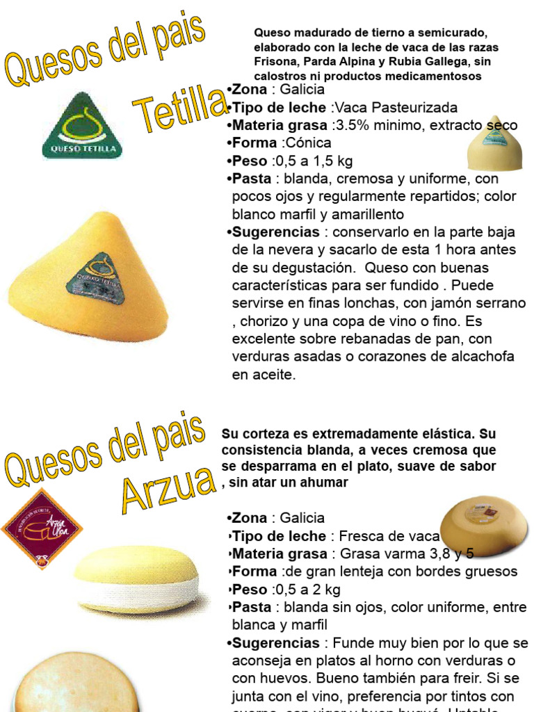 Quesos Del Pais | PDF | Queso | Leche