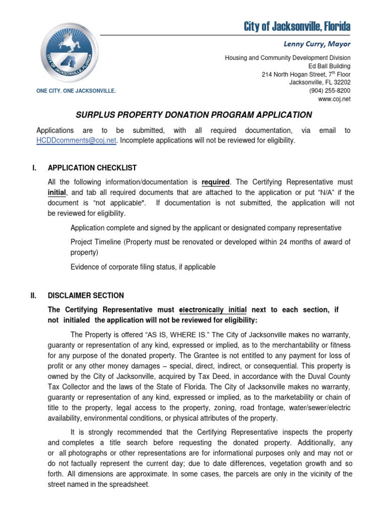 Surplus Property Application | PDF | Affordable Housing | Economies