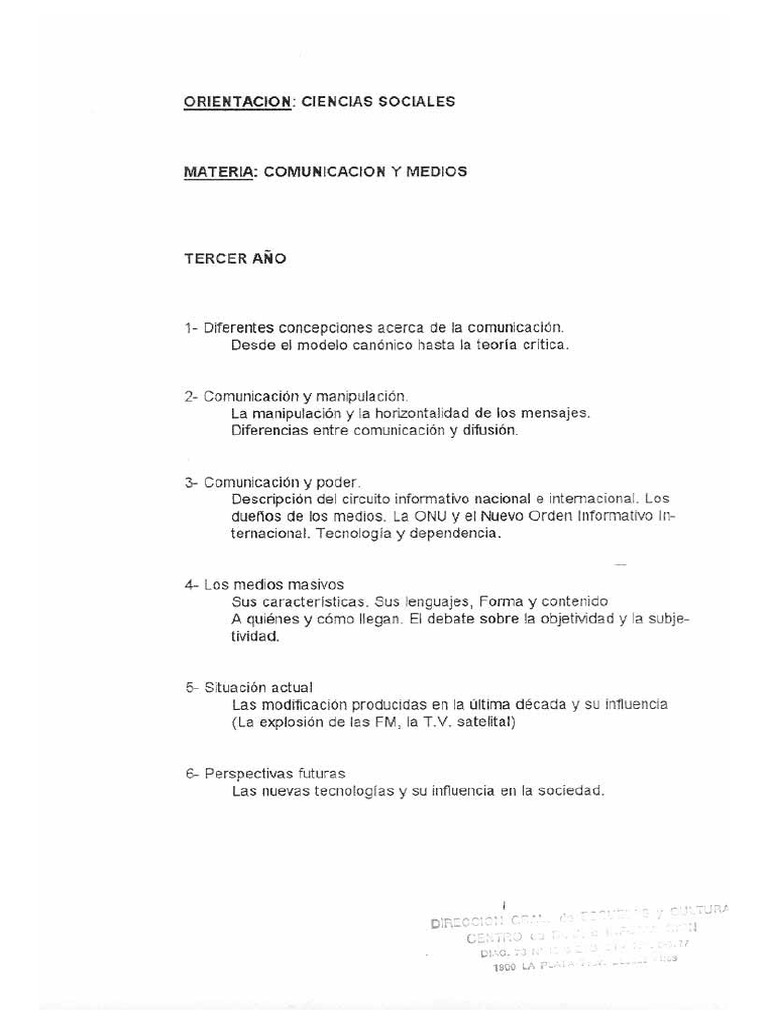 Contenidos - Comunicación y Medios | PDF