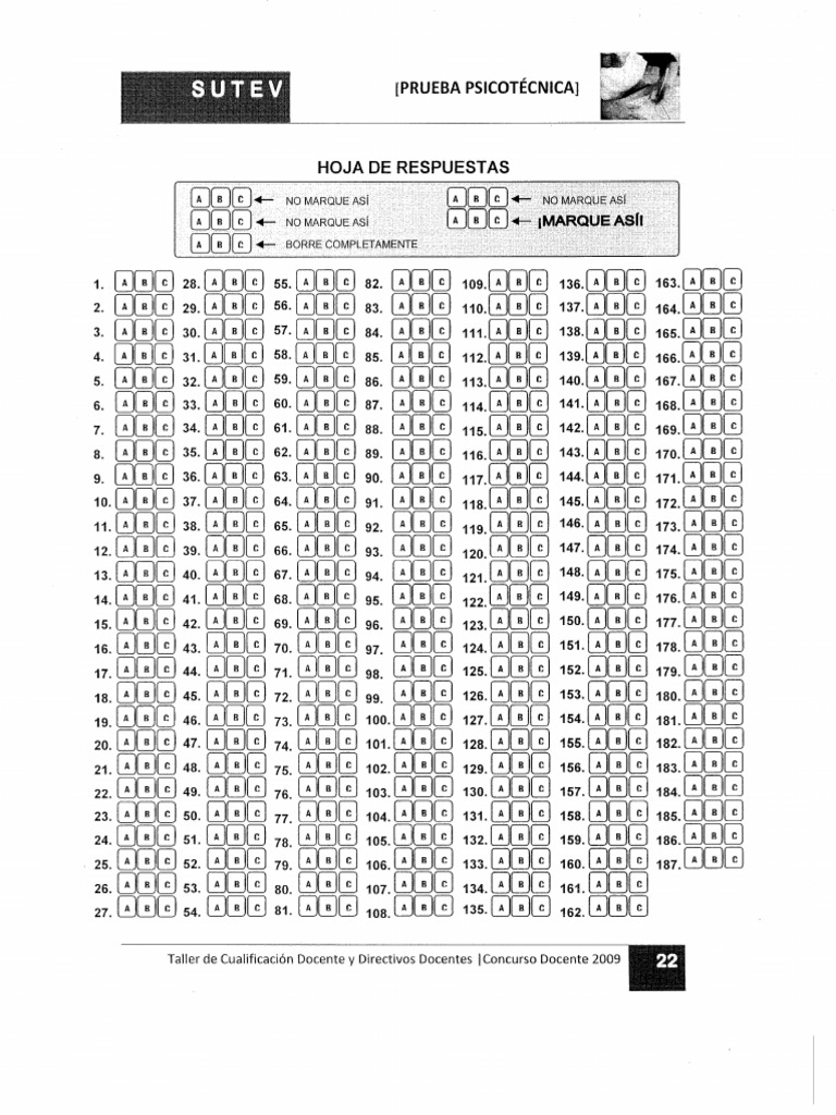 Hoja de Respuesta 16 PF | PDF