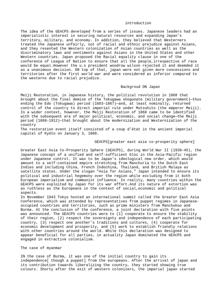 Japan's Role in Southeast Asia's Nationalism | PDF | Empire Of Japan ...