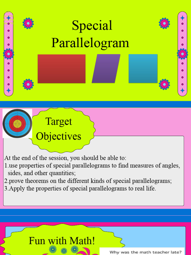3Q W2 Special Parallelograms D1 | PDF | Rectangle | Euclidean Plane ...