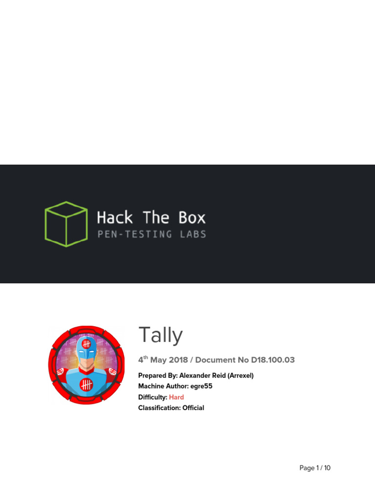 113-Tally HTB Official Writeup Tamarisk | PDF | Share Point | Computer File