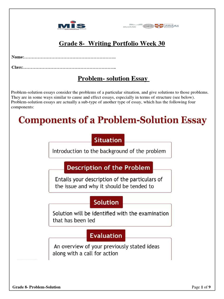 G8 - Writing Portfolio Problem Solution - Essay | PDF | Obesity ...