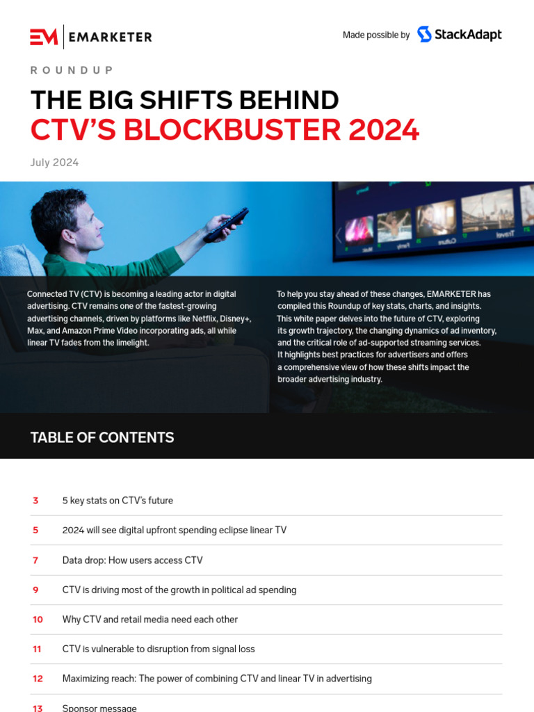 Roundup Stackadapt CTV 2024 | PDF | Advertising | Streaming Media