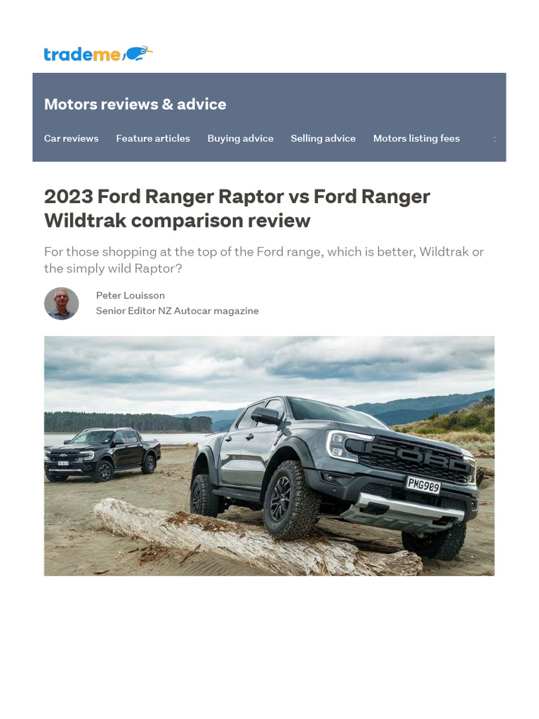 2023 Ford Ranger Raptor vs Ford Ranger Wildtrak Comparison Review ...