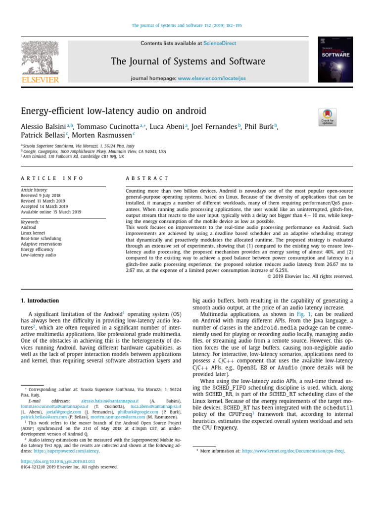 Balsini 2019 | PDF | Scheduling (Computing) | Real Time Computing