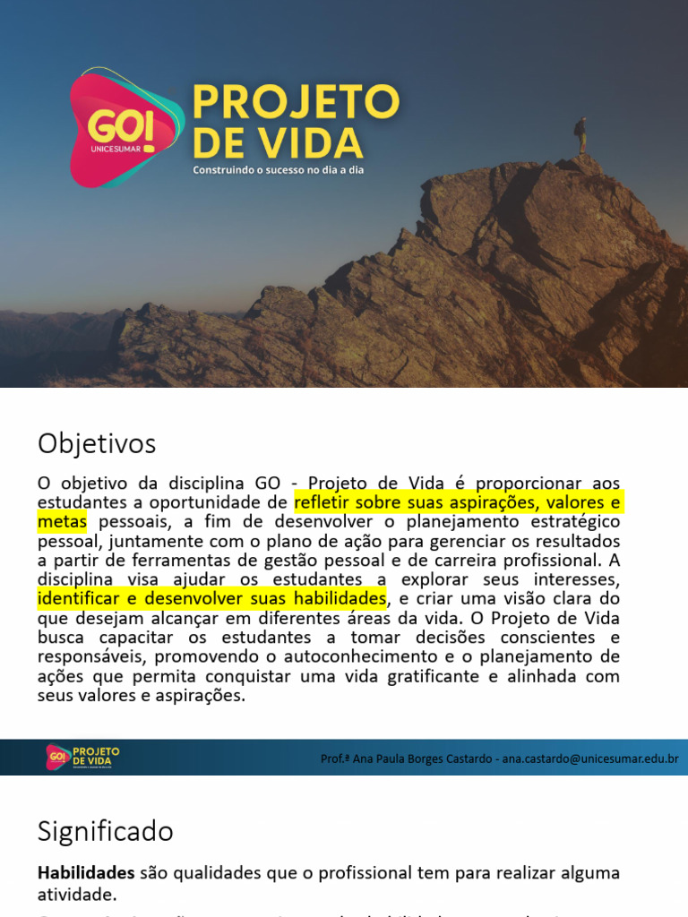 Go Projeto De Vida Pdf Pdf