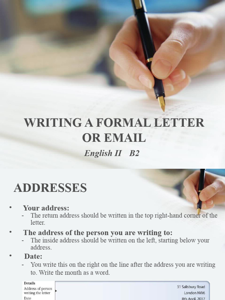 Writing A Formal Letter Email | PDF | Madam