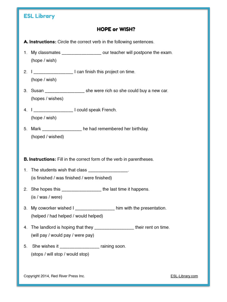 Hope vs. Wish Practice | PDF