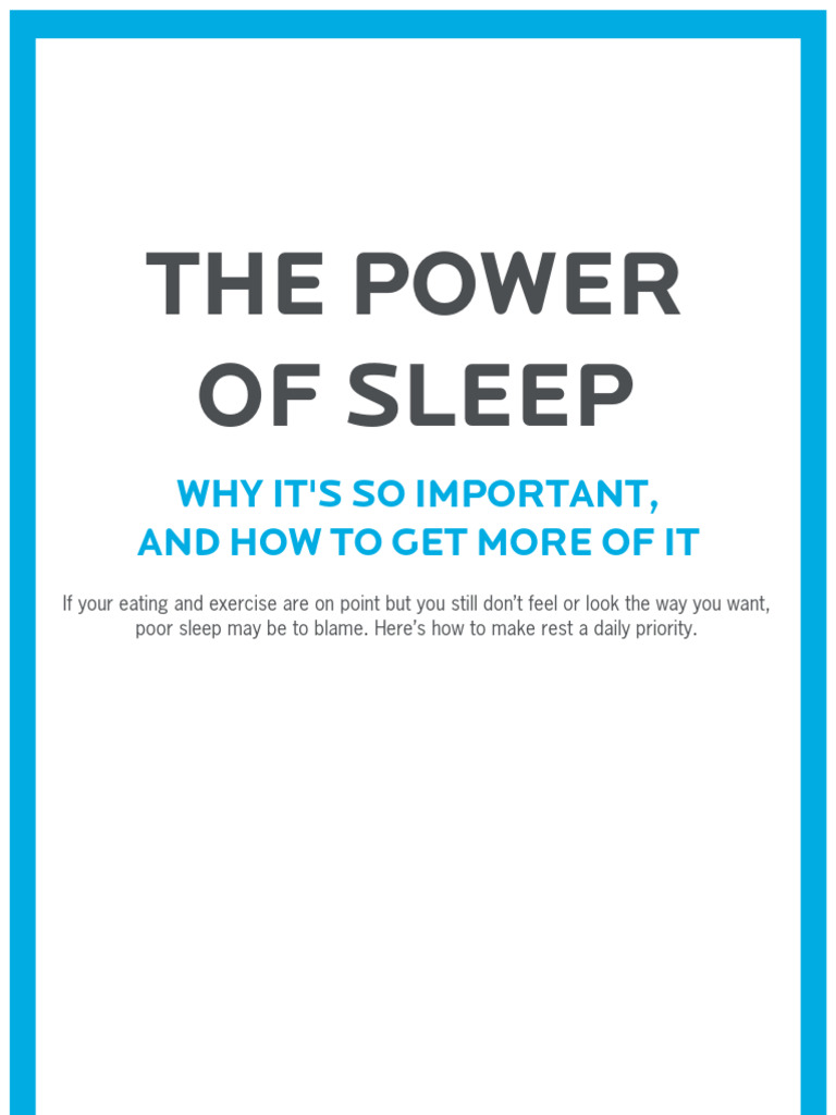 Power of Sleep Infographic | PDF | Sleep | Physiology