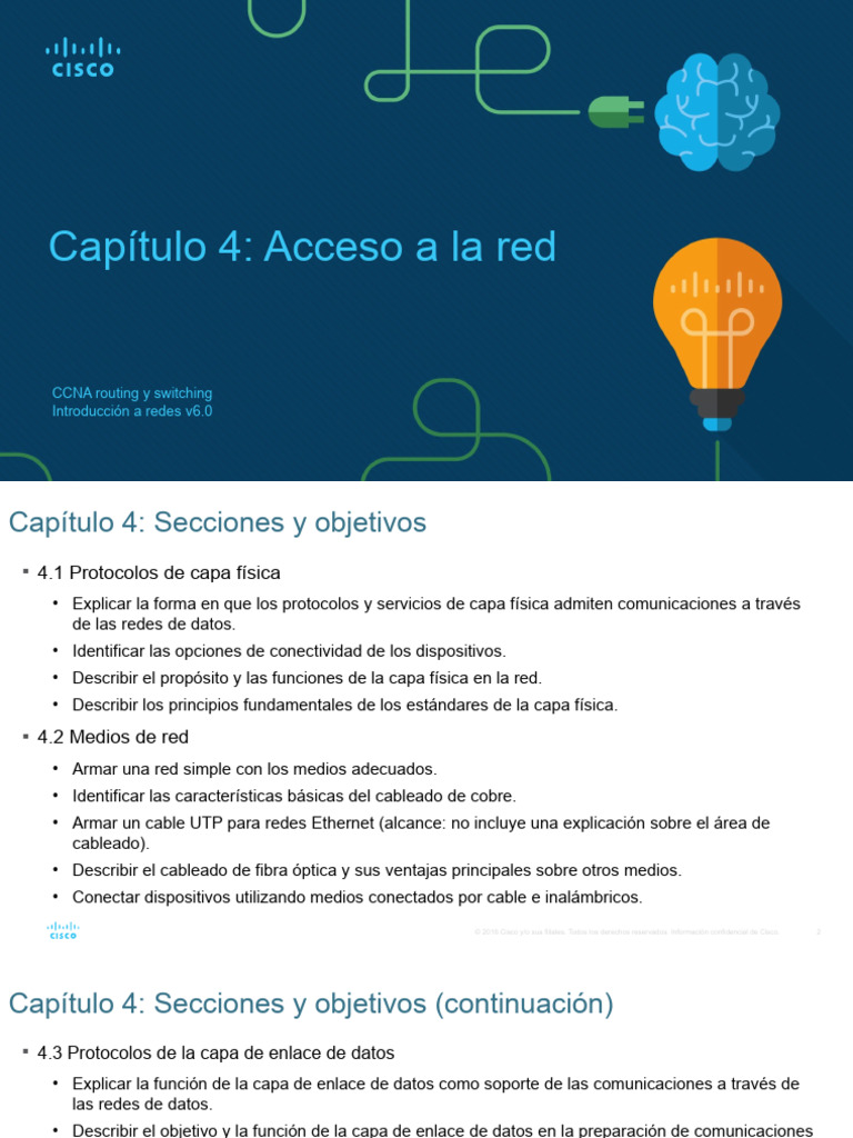 Acceso a la Red: Capa Física y Medios | PDF | Topología de la red ...