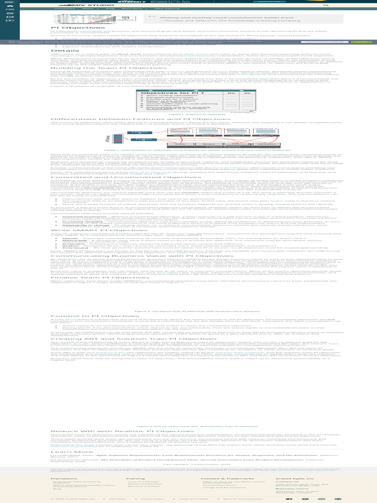 PI Objectives - Scaled Agile Framework | PDF | Agile Software ...