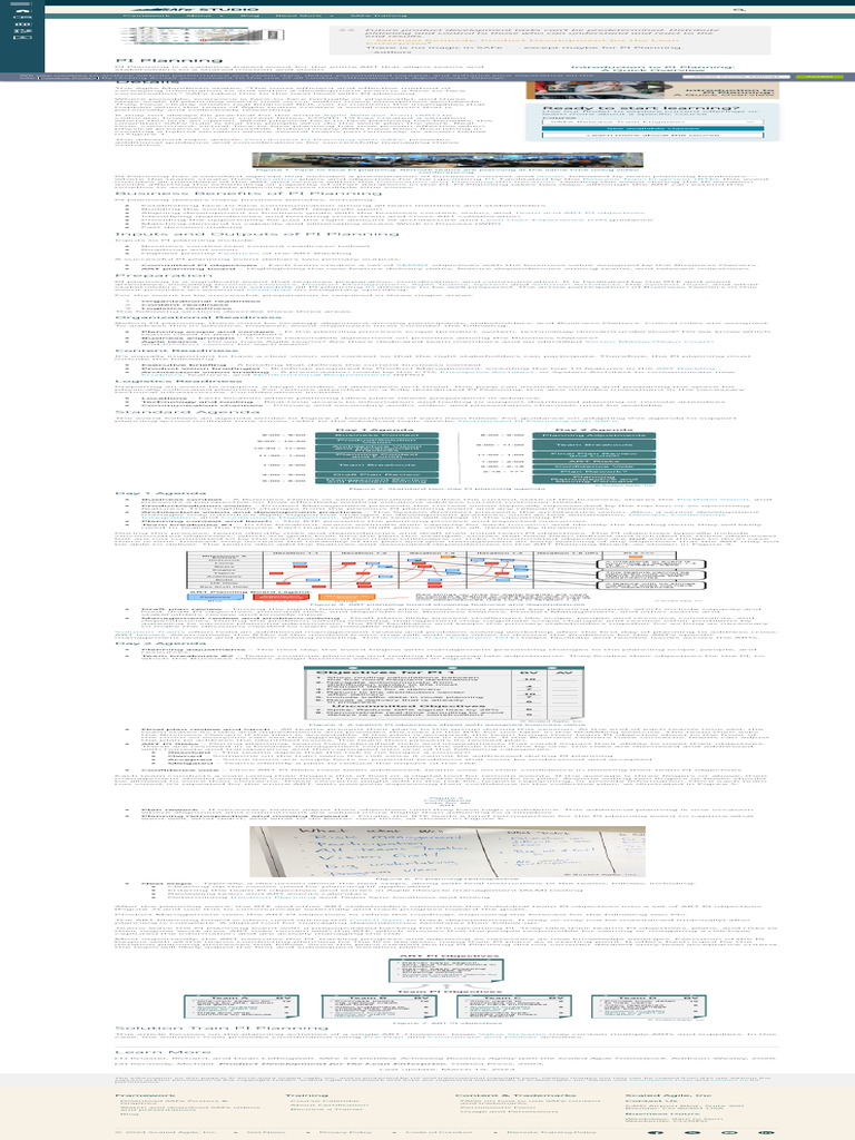 PI Planning: Key to Agile Success | PDF | Scrum (Software Development ...