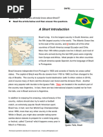 Brazil Video Quiz and Facts | PDF