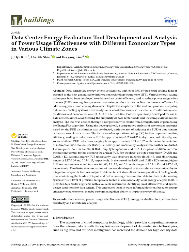 Data Center Energy Evaluation Tool Development and | PDF | Data Center ...