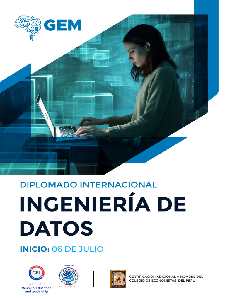 BROCHURE-DIPLOMADO-INTERNACIONAL-INGENIERIA-DATOS-GEM- | PDF | Computación en la nube | Big Data