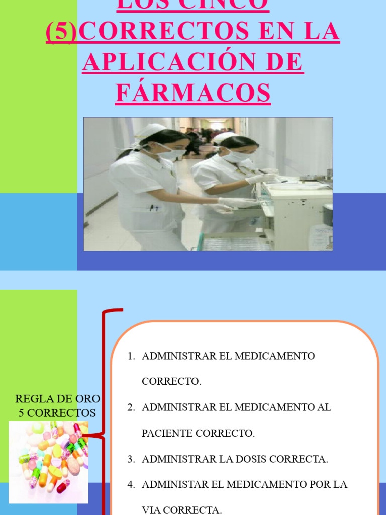 Los 5 Correctos | PDF | Inyección (medicina) | Medicamentos con receta