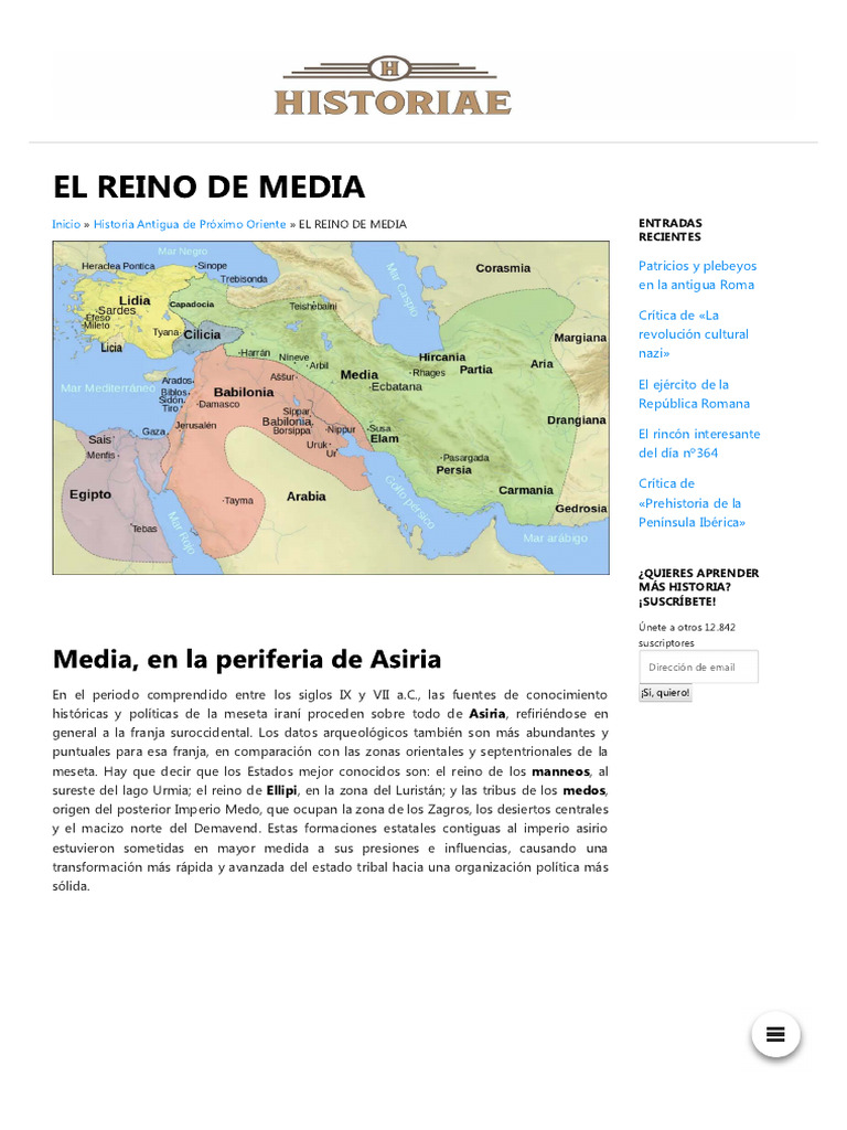 El Imperio Medo, El Imperio Más Desconocido Del Oriente Próximo | PDF
