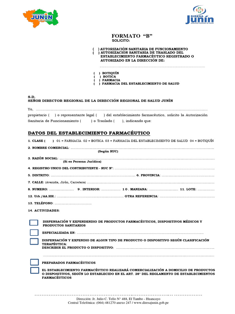 Formato B - A.S. Boticas Farmacia - Fares y Botiquines | PDF | Farmacia | Farmacéutico