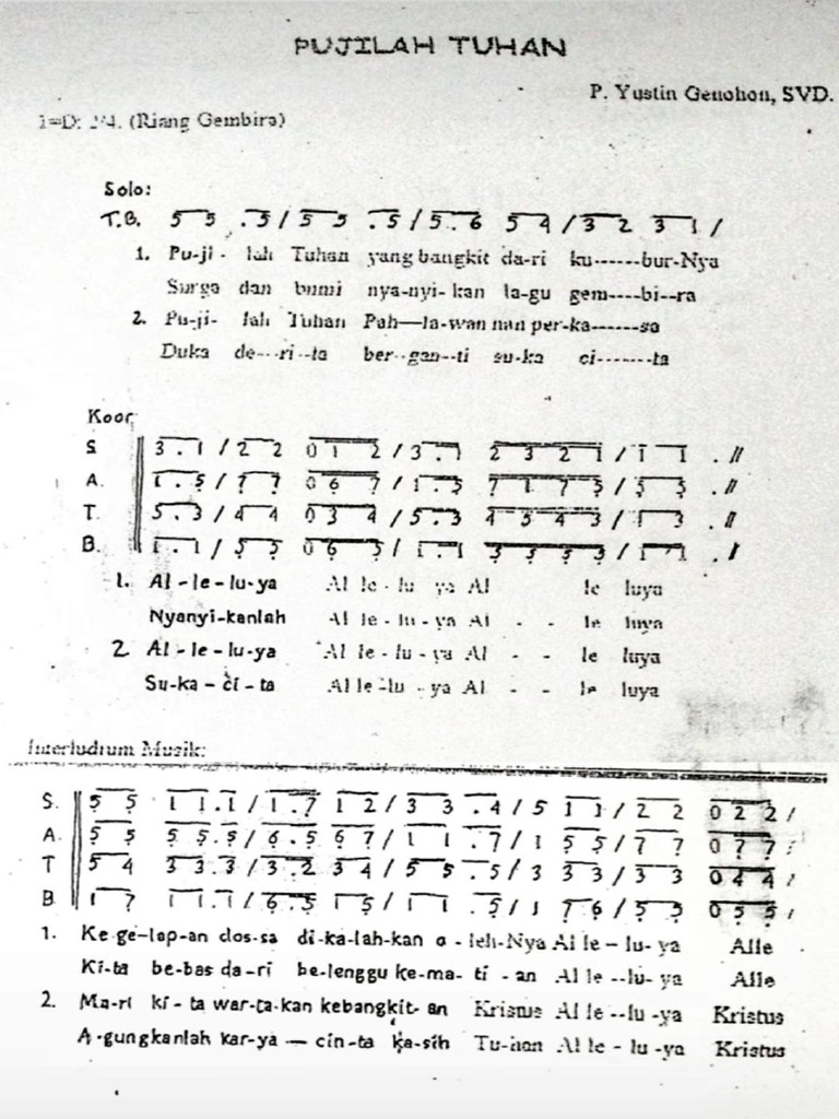 Pujilah Tuhan Ledalero | PDF
