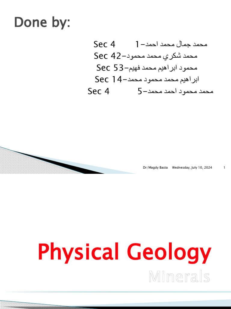 Physical Geology | PDF | Minerals | Crystal