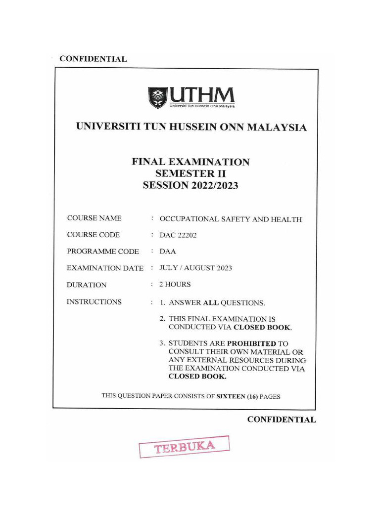 Final OSH Bocor | PDF