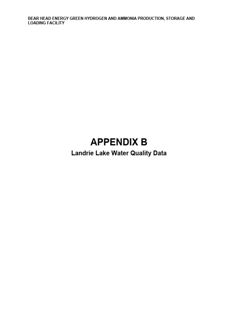 bhe-ea-registration-appendix-b | PDF | Water | Magnesium