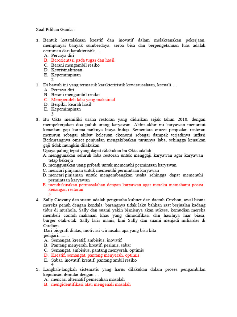 Soal X PAS | PDF | Seni