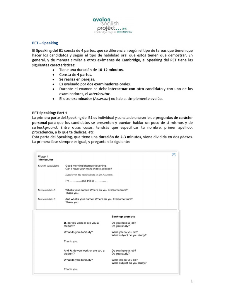 Speaking Paper | PDF