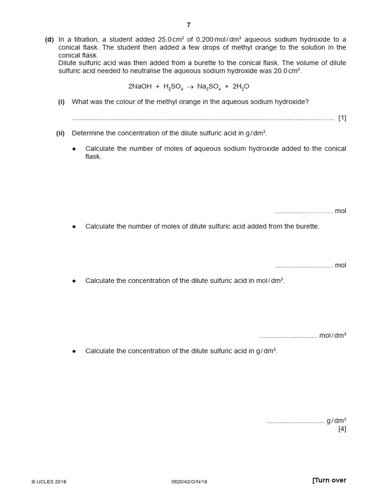 Molarity 7 | PDF