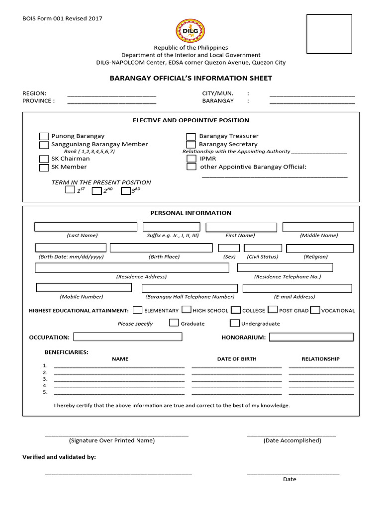Appointment Panunumpa Infosheet Resolution On Barangay Apointee Luneta | PDF | Philippines ...