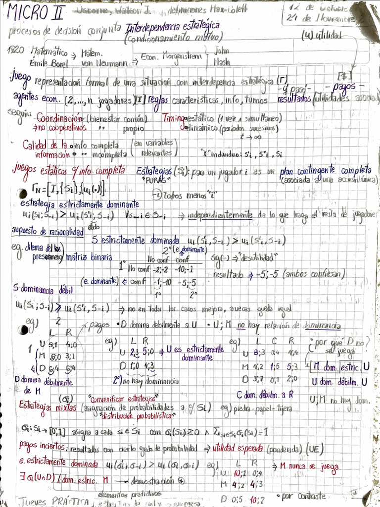 Theory of Games (Notes) | PDF