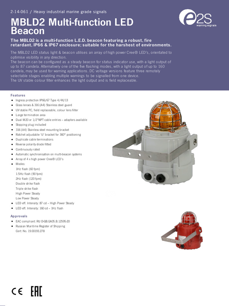 BEACON 2 14 061 mbld2 - Datasheet | PDF | Light Emitting Diode | Flash (Photography)