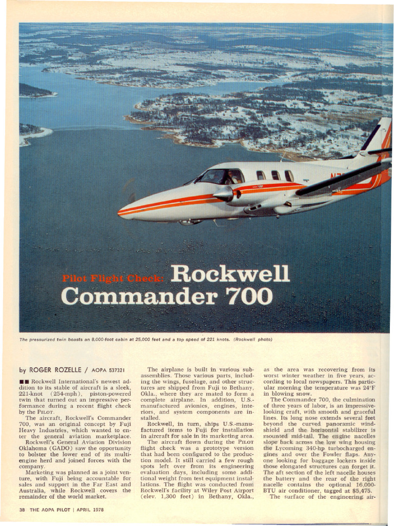 197804-1978 Commander 700 | PDF | Flap (Aeronautics) | Aircraft
