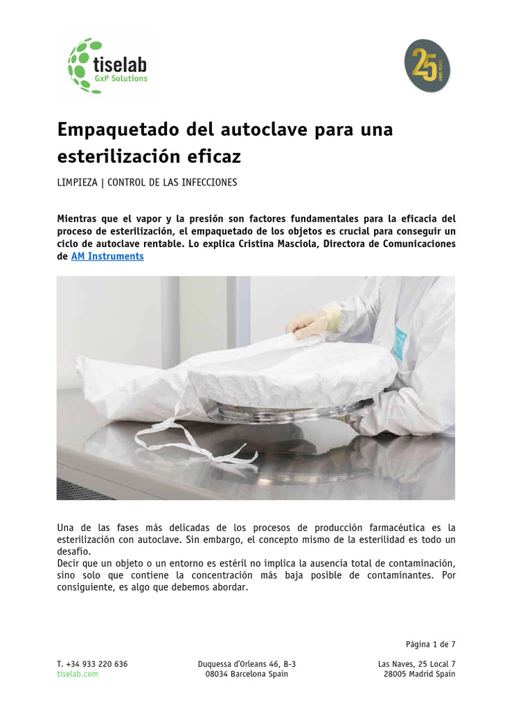 Es - Autoclave Packaging For Efficient Sterilisation | PDF ...
