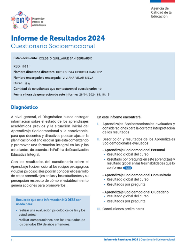 RBD10631 - DIA - CUESTIONARIO APRENDIZAJE SOCIOEMOCIONAL - 5 - A ...