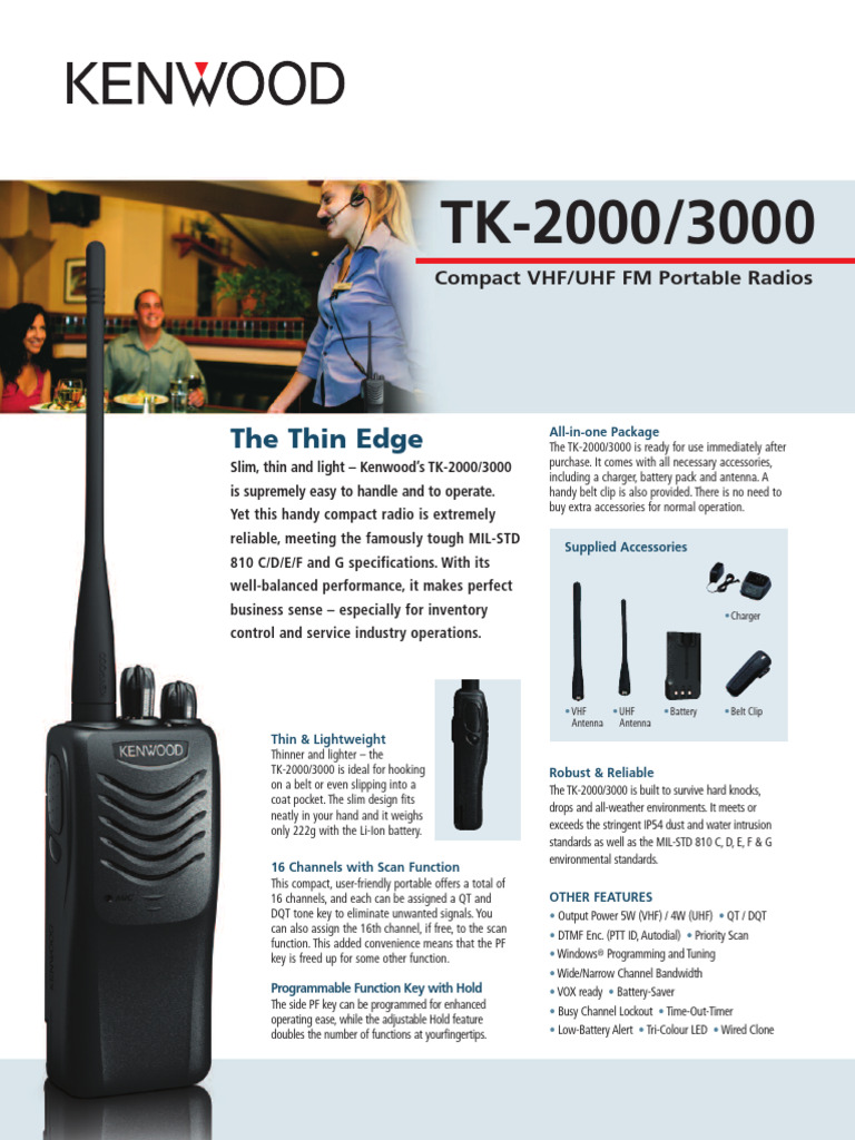 TK-2000 TK-3000 Brochure English | PDF | Very High Frequency | Decibel