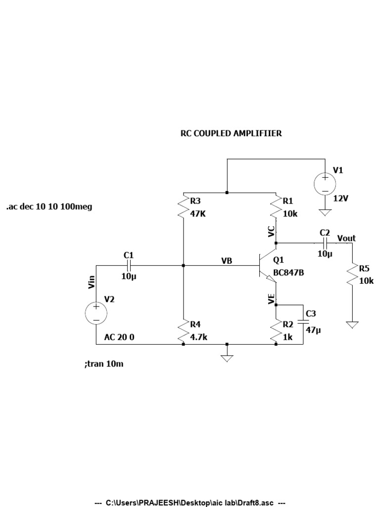 RC COUPLED AMPLIIFER CIRCUIT PDF
