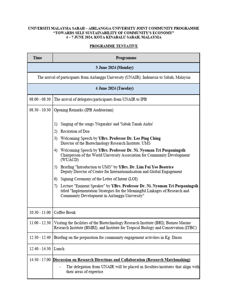 English Programme | PDF