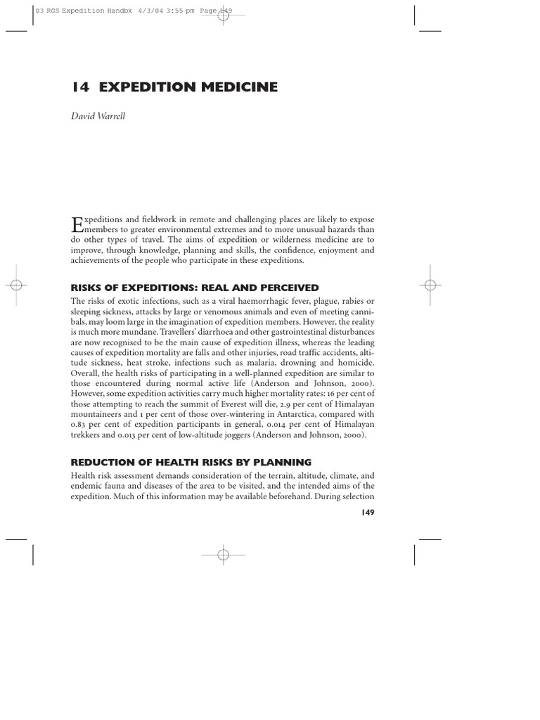 Expedition Medicine, by David Warrell | PDF | Malaria | Hepatitis