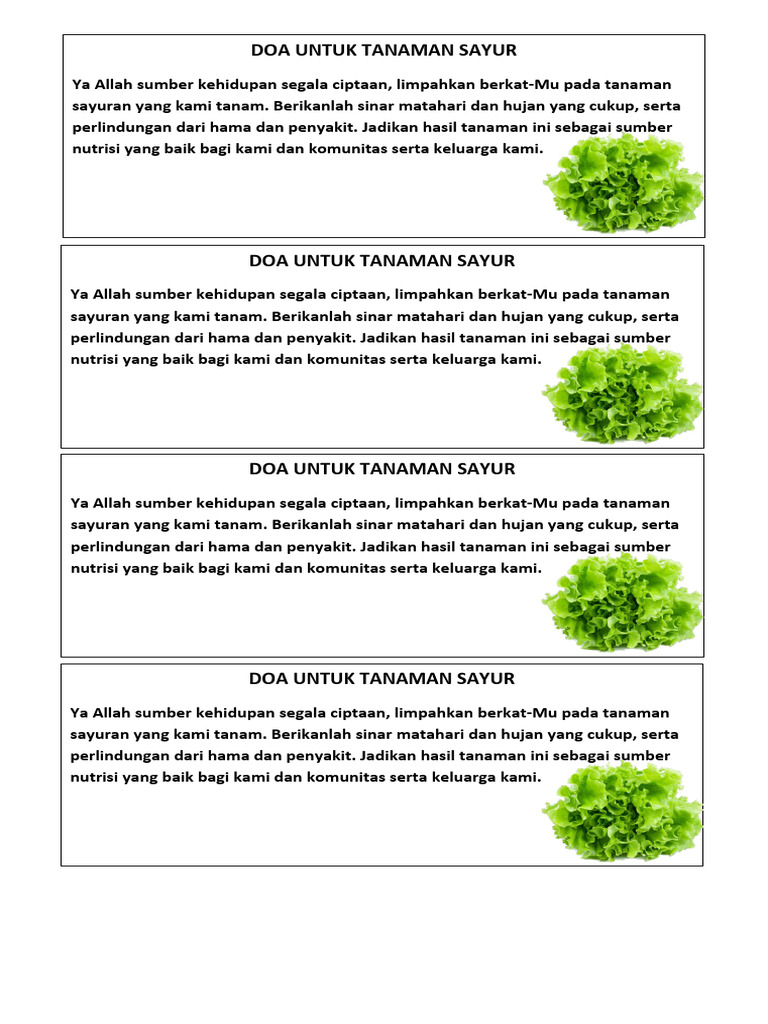 Doa Tanaman | PDF