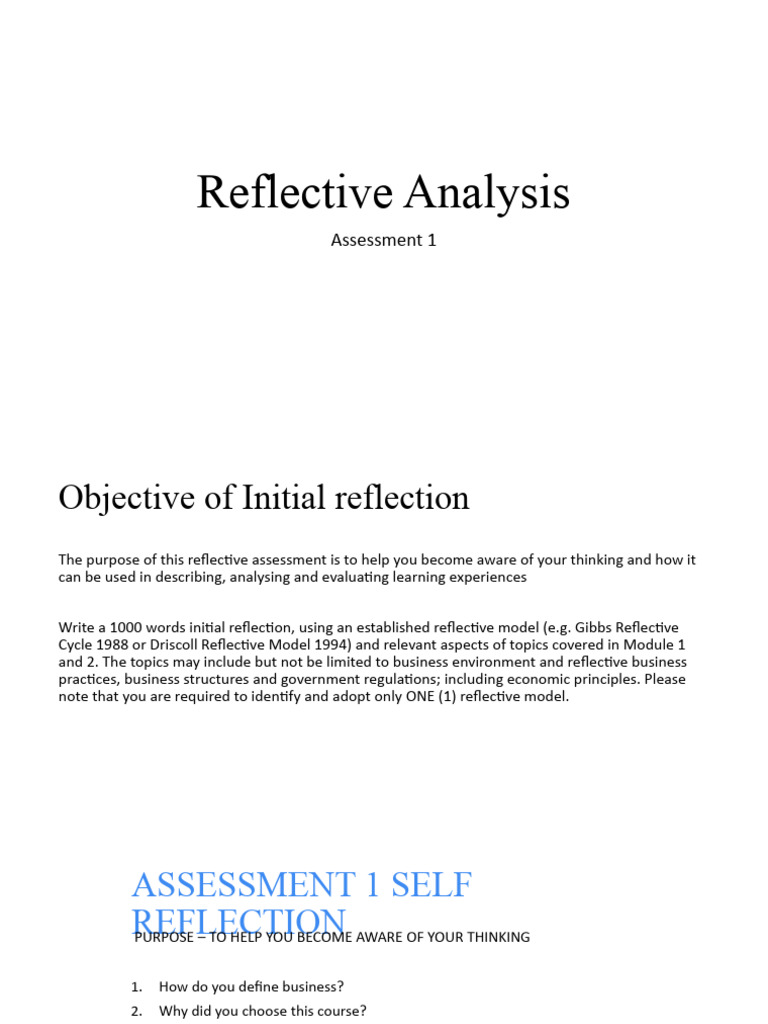 Reflective Analysis | PDF | Experience | Thought