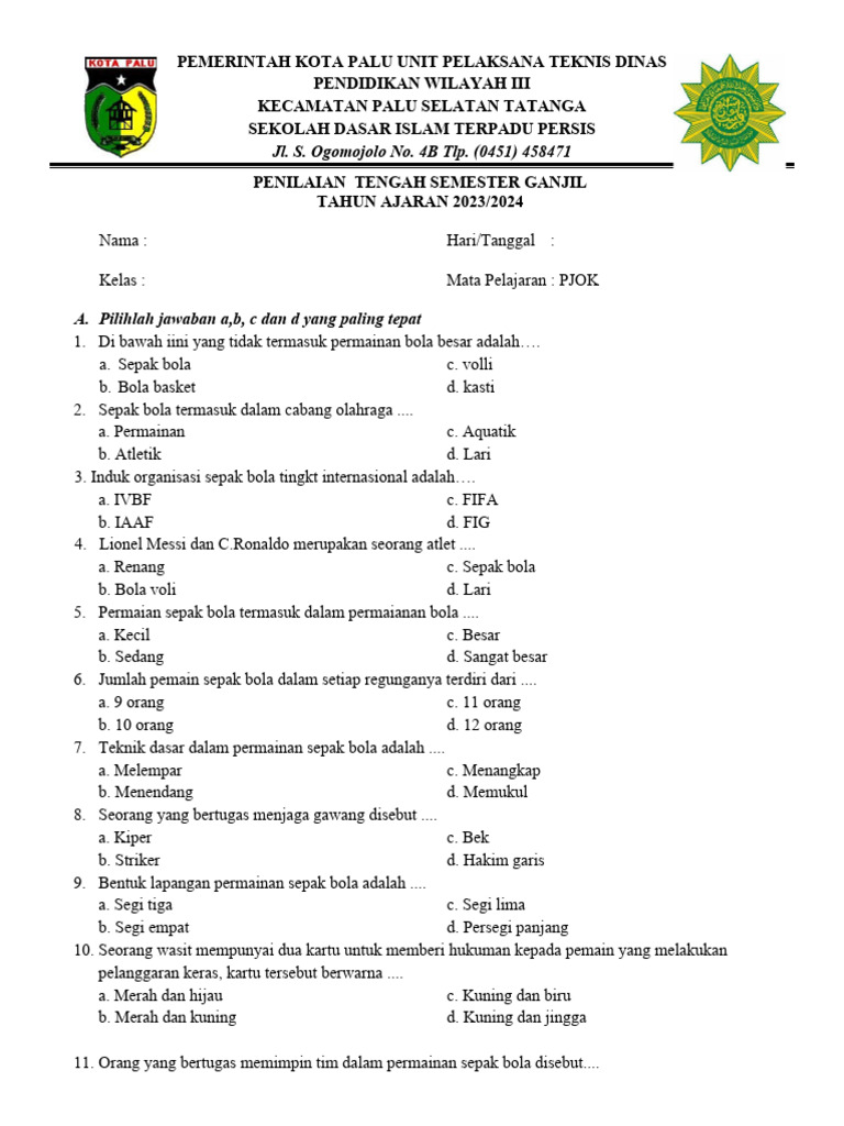 UTS Penjas FIX | PDF