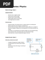 Electric Current and Potential Difference Guide For KS3 Physics ...