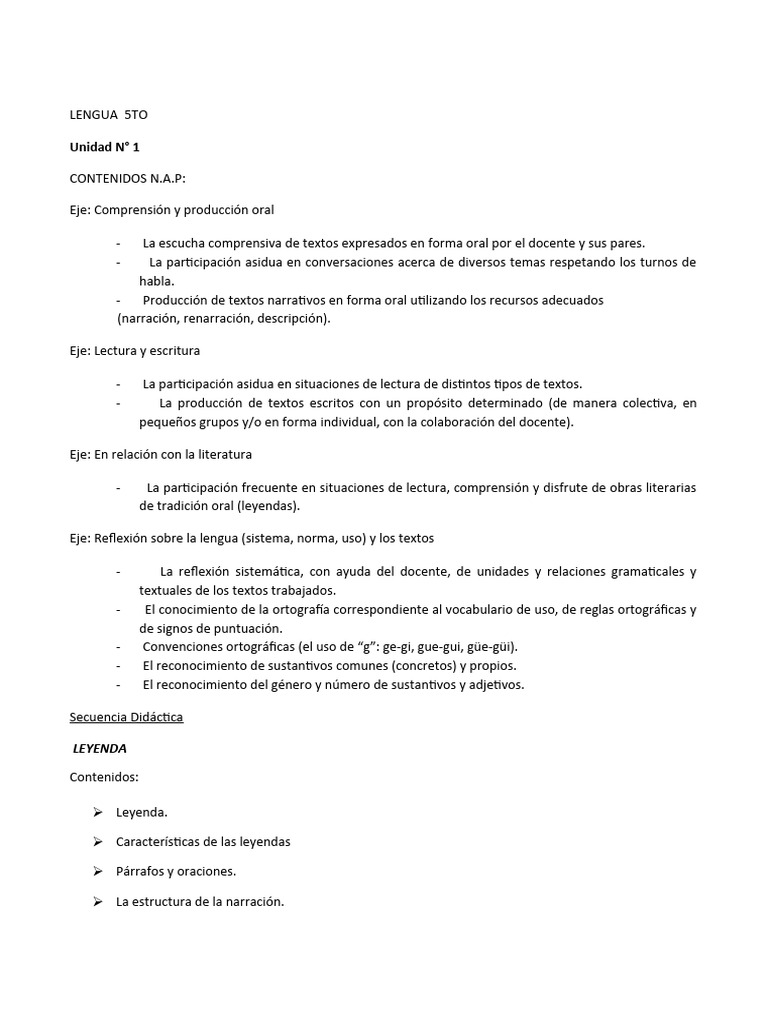 Leyendas y Estructura de Textos | PDF | Ortografía | Narración