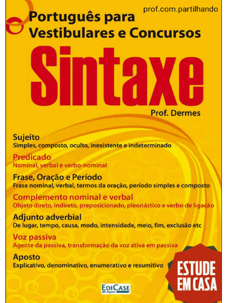 Sintaxe Português para Vestibulares e Concursos | PDF