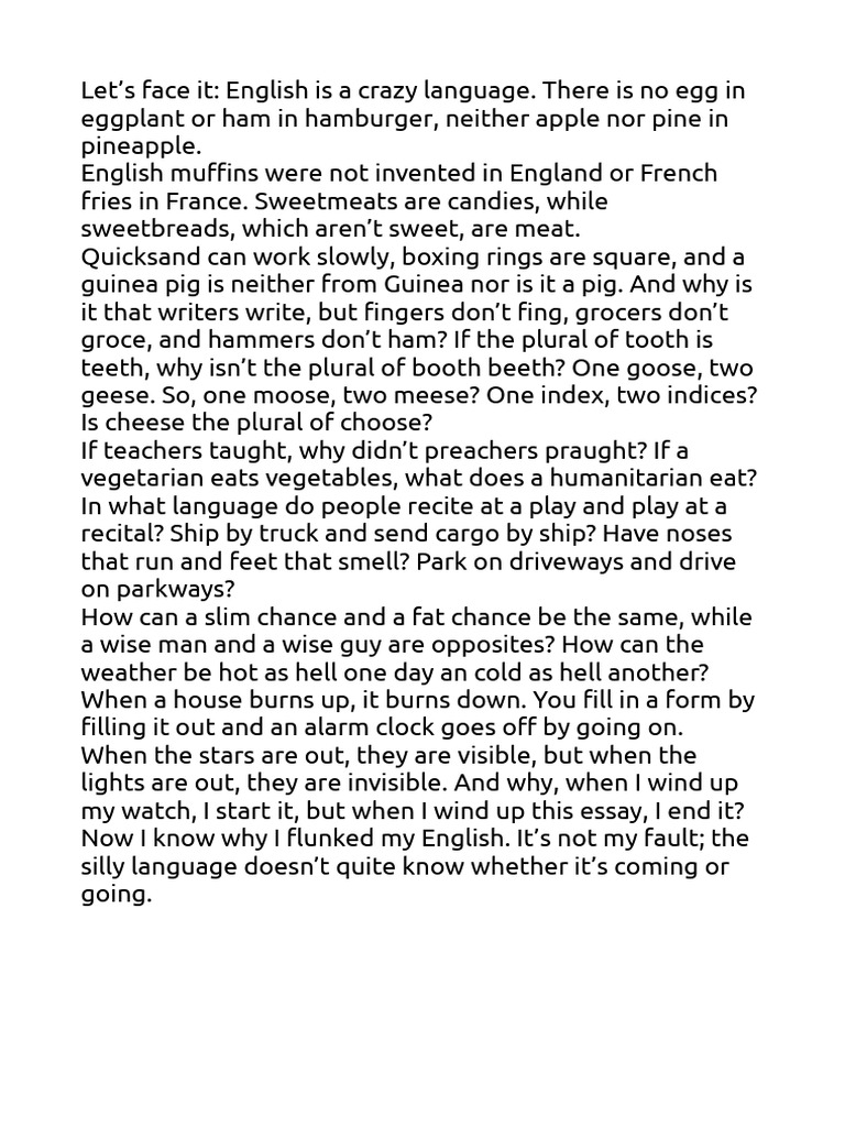 English Crazy | PDF | Language Arts & Discipline | Foreign Language Studies