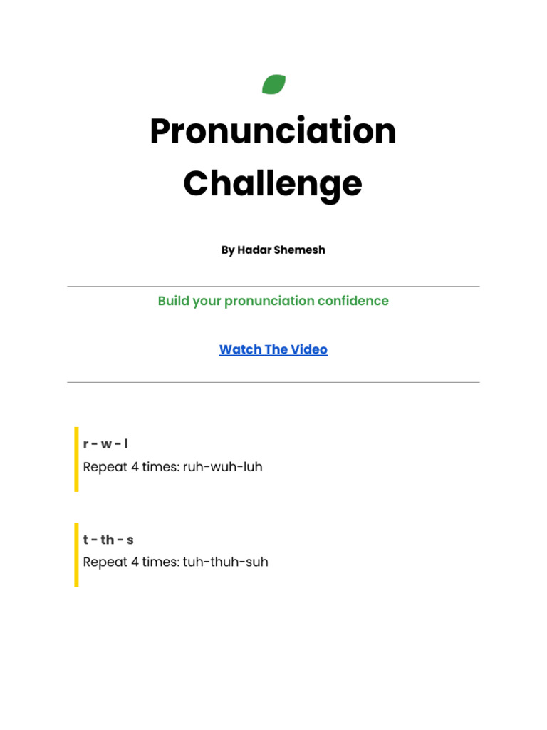 Pronunciation Practice Exercises | PDF | Language Arts & Discipline